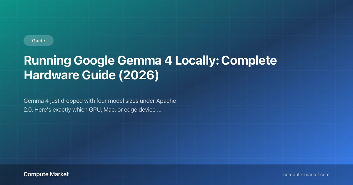 Gemma 4 Hardware Guide — 2B to 31B VRAM Requirements | Compute Market