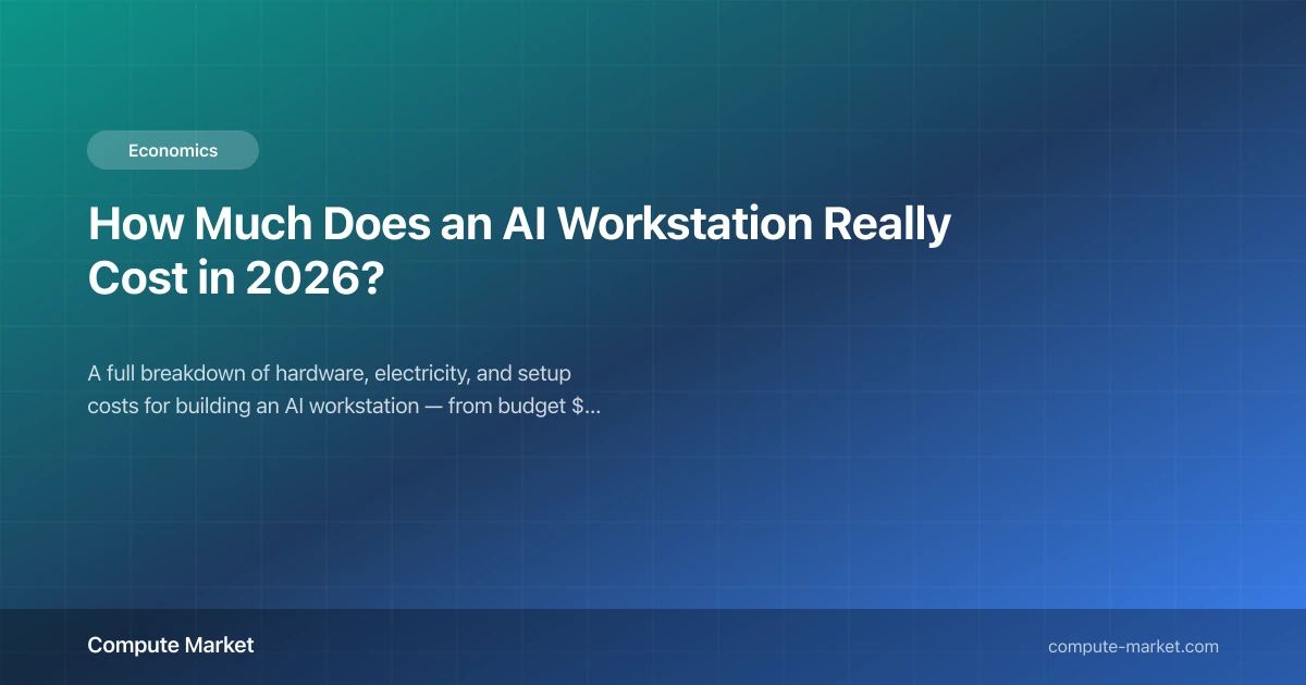 AI Workstation Cost 2026 — $800 to $15K Breakdown | Compute Market